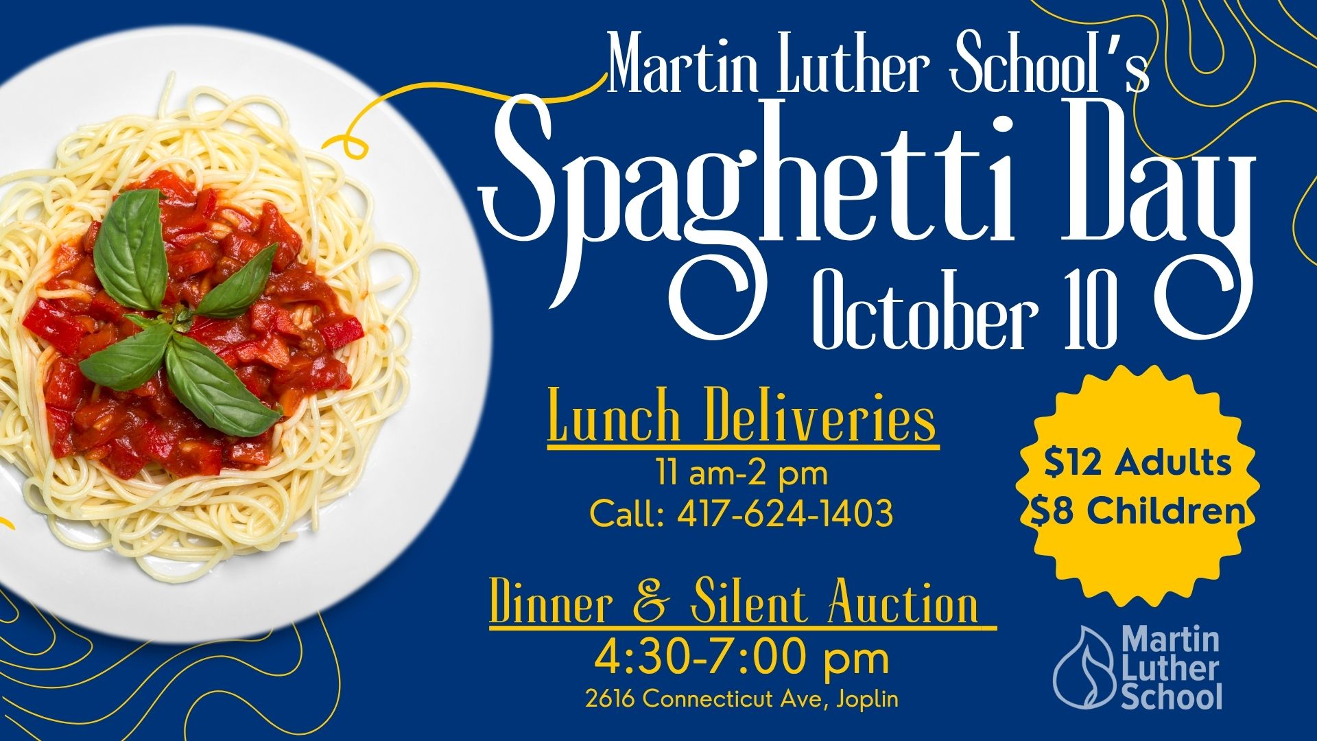 Annual Spaghetti Day Fundraiser – Martin Luther School – Joplin, Missouri